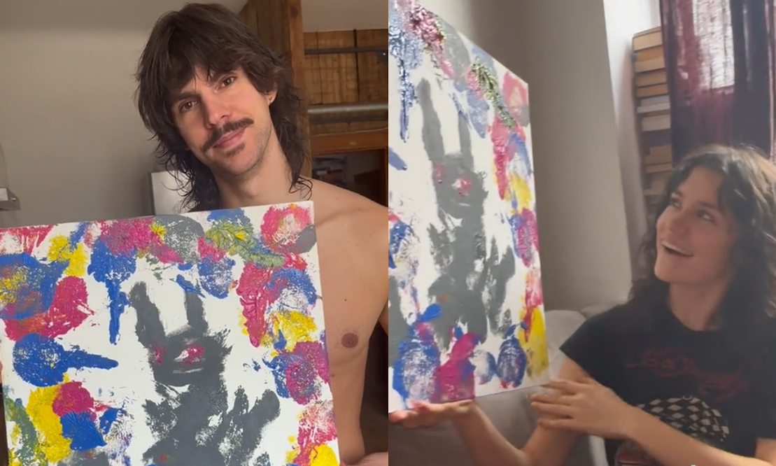 VIDEO: Betas Beidz mīļotais ar dzimumlocekli uzzīmē gleznu un pasniedz ...