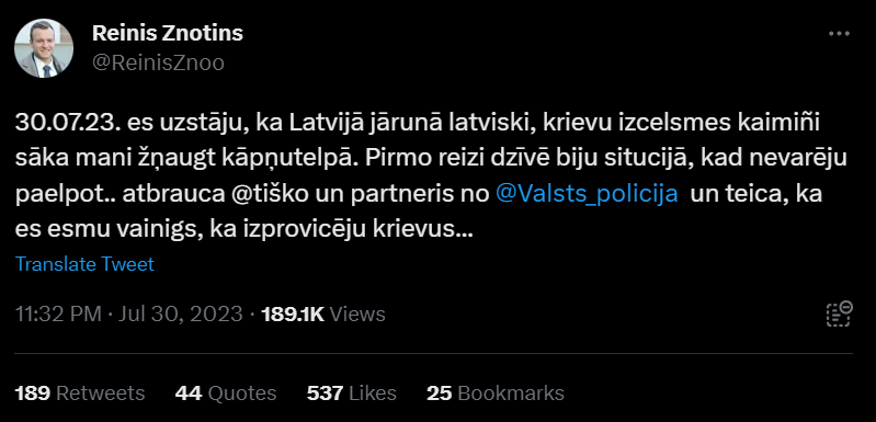 VIDEO: Kādreizējais deputāts Znotiņš izrādās pamatīgi melojis, jo ...