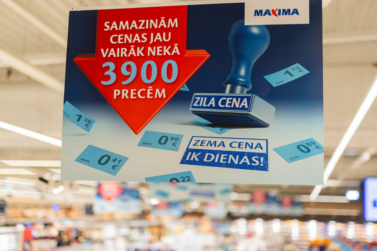 "Maxima Latvija" samazina regulārās cenas teju 4000 precēm